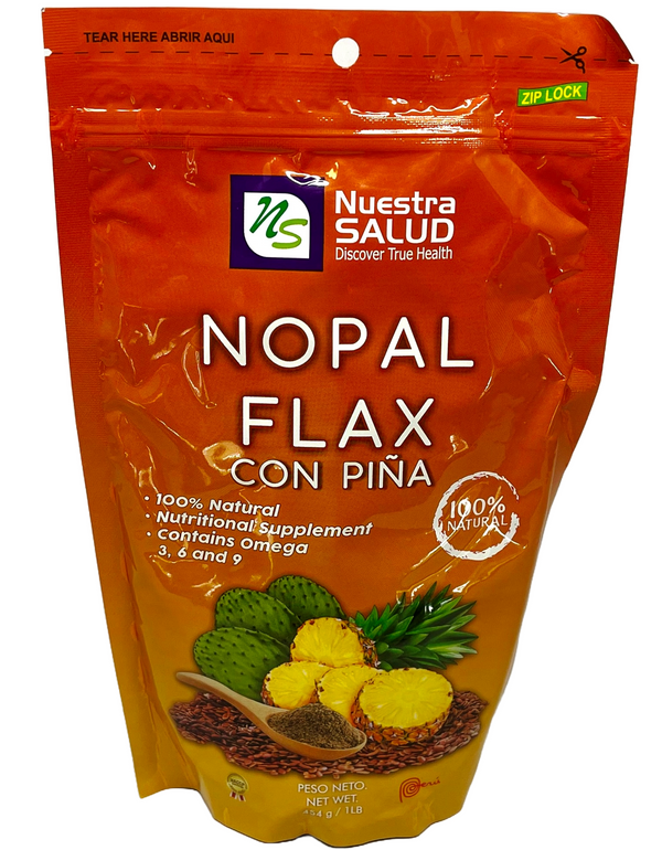 Nopal Flax Blend Plus Pineapple Flaxseed Fiber Senna Colon Cleanser (4 ...