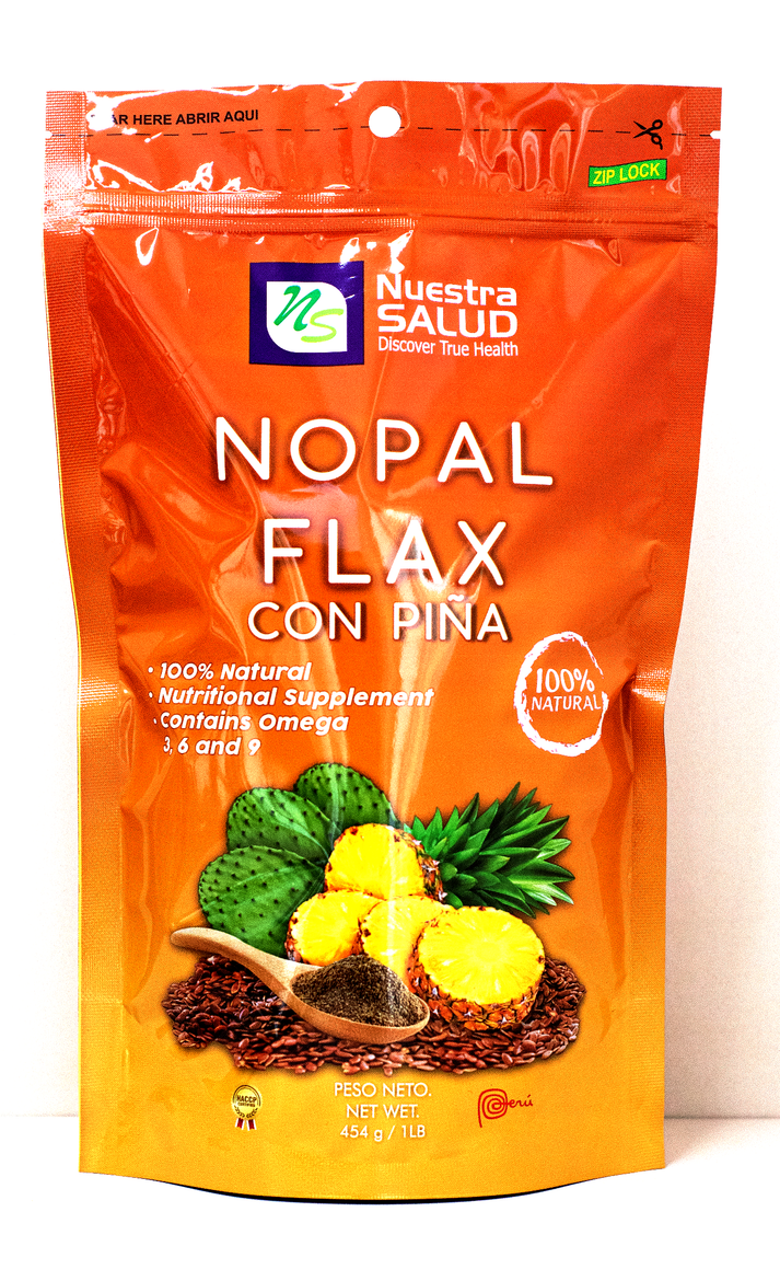 Nopal Flax Plus Pineapple Flaxseed Fiber Senna Colon Cleanser (454g ...
