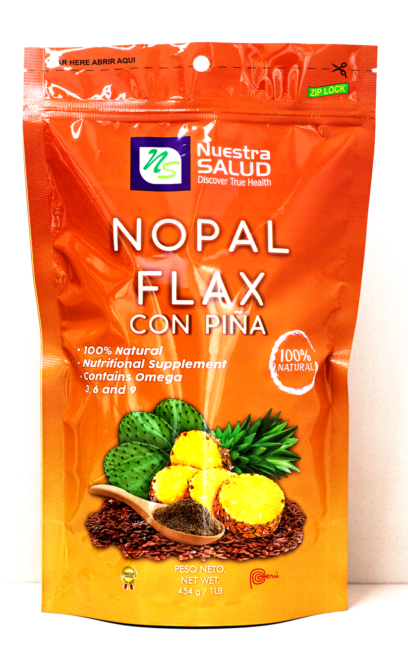 Nopal Flax Plus Pineapple Flaxseed Fiber Senna Colon Cleanser (454g ...